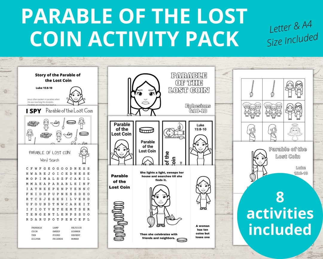 Parable of the Lost Coin Bible Story Crafts Parables of - Etsy