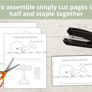 Jonah and the Whale, Sunday School Activities, Bible Story Coloring ...