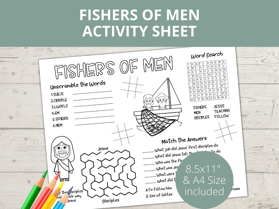 Fishers of Men Craft, Bible Activity, I Will Make You Fishers of Men ...