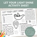 Let Your Light Shine, Bible Activity, Church Kids Activity, Sunday ...