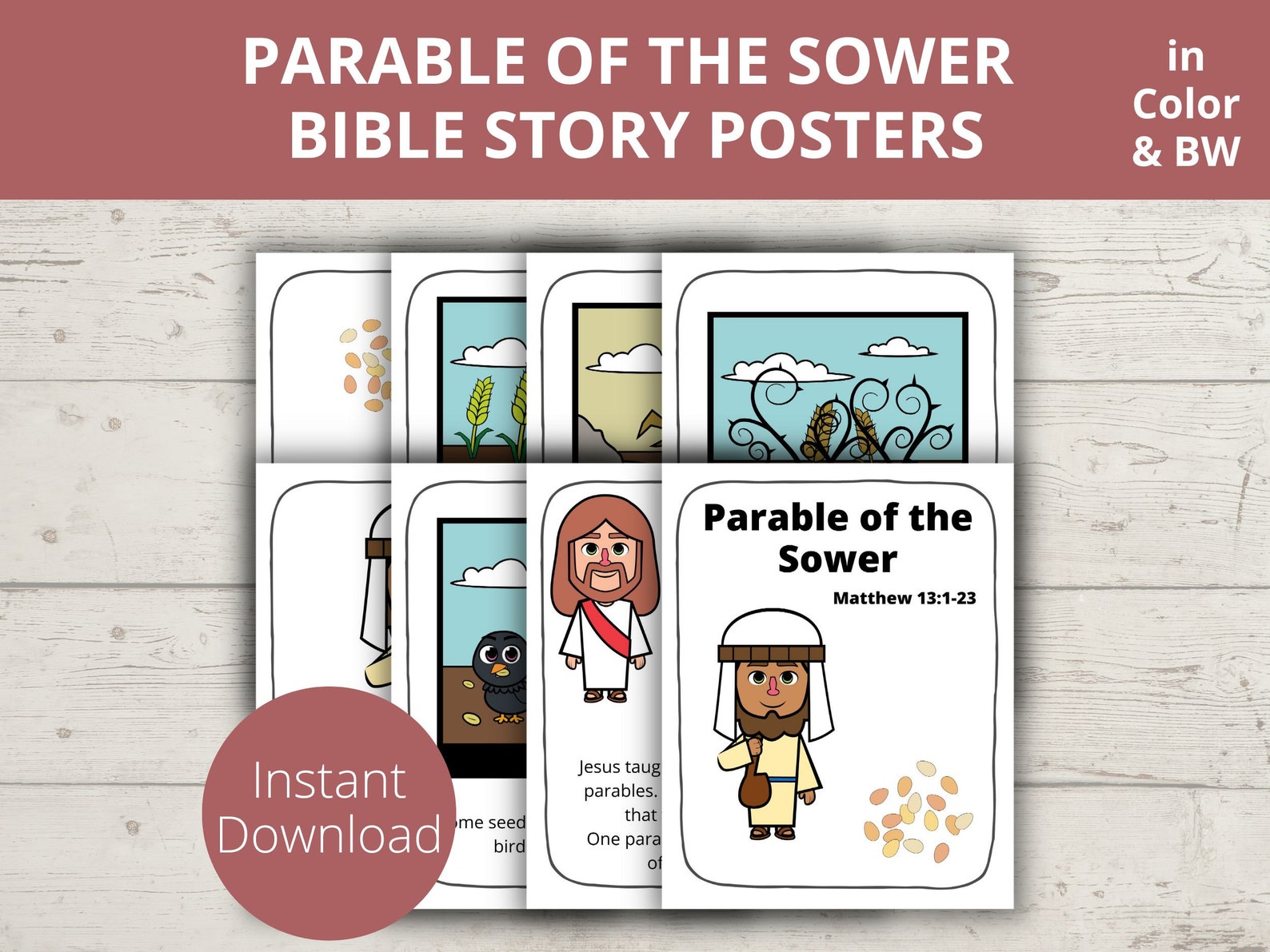 Parable of the Sower Craft, Matthew 13, Parable of the Seeds, Bible ...