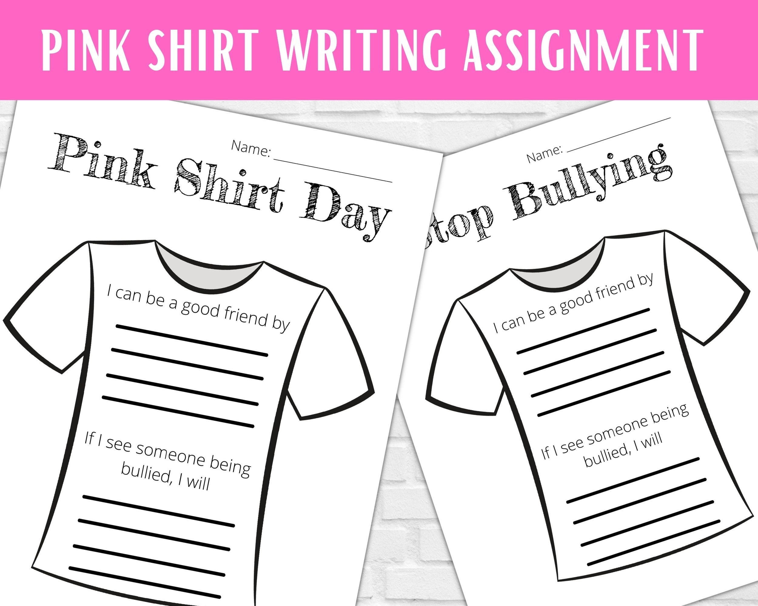 Pink Shirt Day, Anti Bullying, Antibullying Spirit Week, Classroom ...
