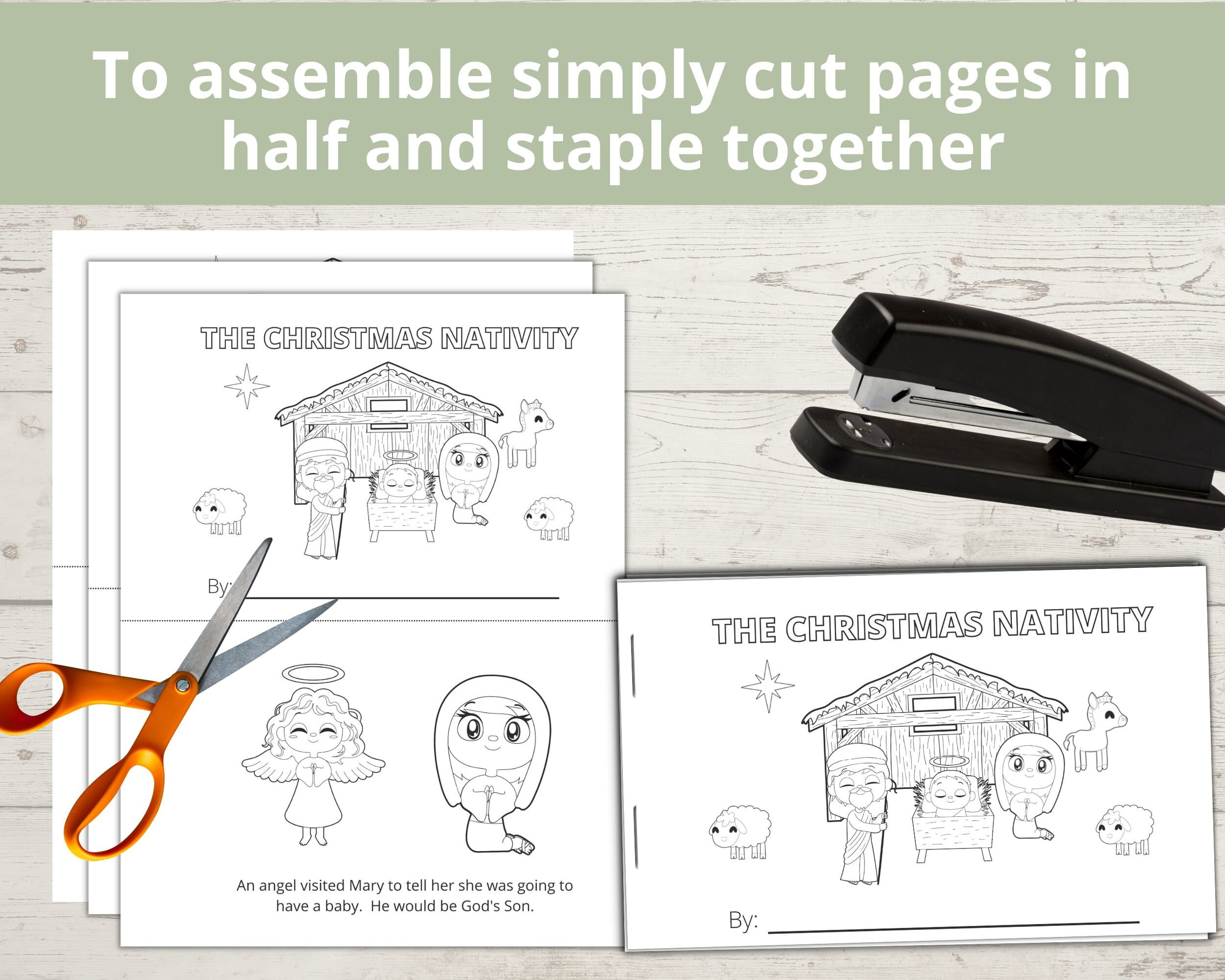 Christmas Nativity, Nativity Craft, Sunday School Activity for Kids ...