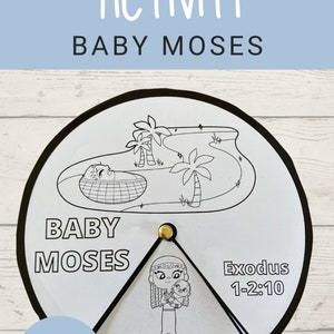 Baby Moses Sunday School Craft, Bible Story Activities for Kids, Moses ...