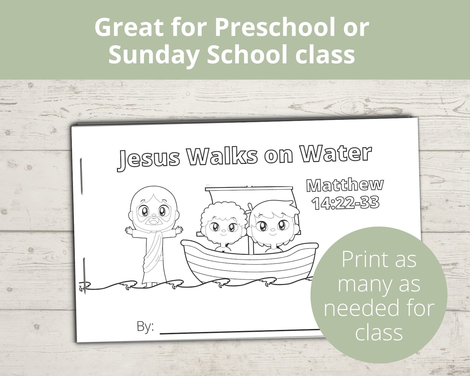 Jesus Walks on Water Craft, Sunday School Crafts, Miracles of Jesus for ...