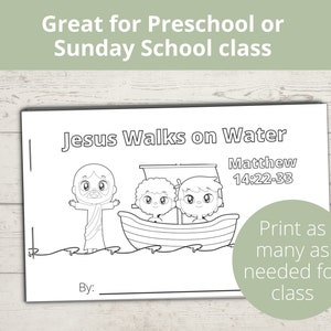 Jesus Walks on Water Craft, Sunday School Crafts, Miracles of Jesus for ...