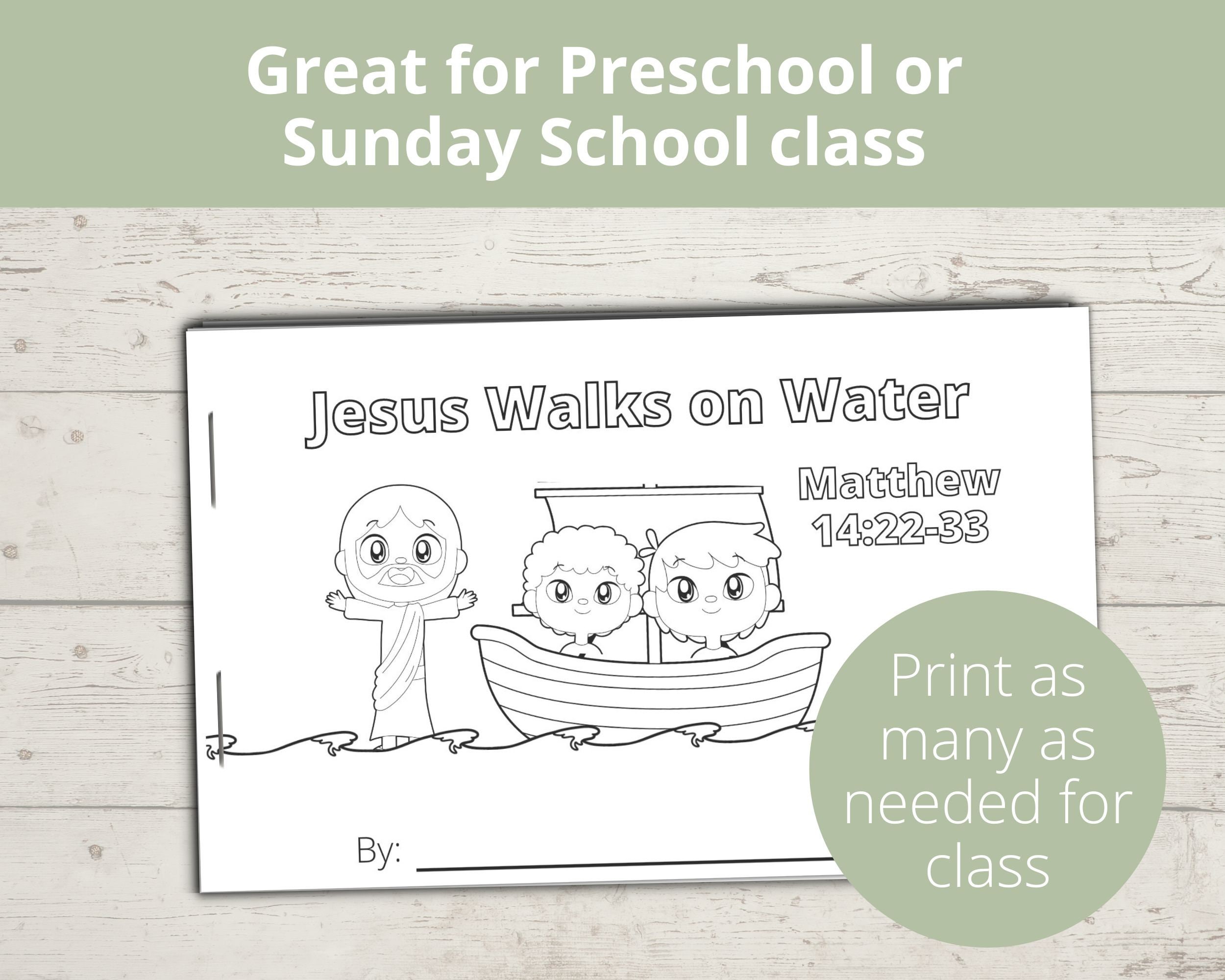 Jesus Walks on Water Craft, Sunday School Crafts, Miracles of Jesus for ...