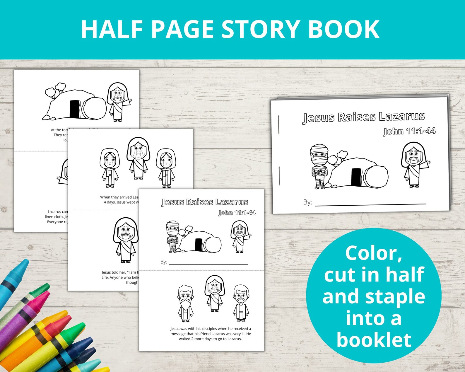 Jesus Raises Lazarus From the Dead Bible Story Activities, Sunday ...