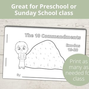 10 Commandments Activity, Bible Story Craft Preschool, Sunday School ...