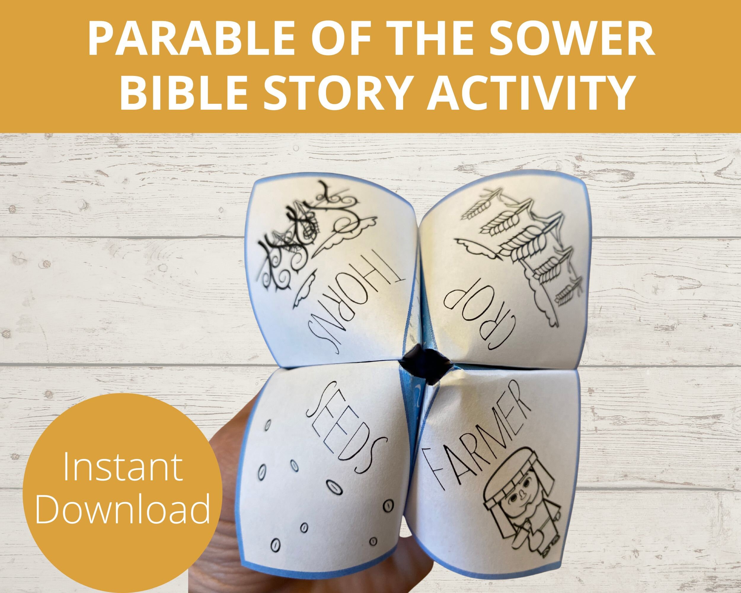 Parable of the Sower Bible Story Activity Sunday School - Etsy Canada