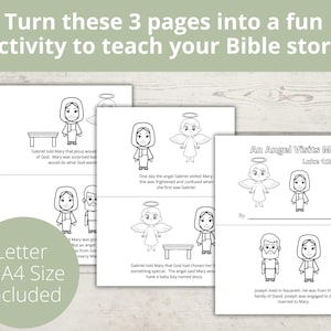 Angel Gabriel Visits Mary, Mary Visited by Angel, Bible Books for Kids ...