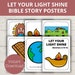 Let Your Light Shine Printable, Bible Story Poster, This Little Light ...