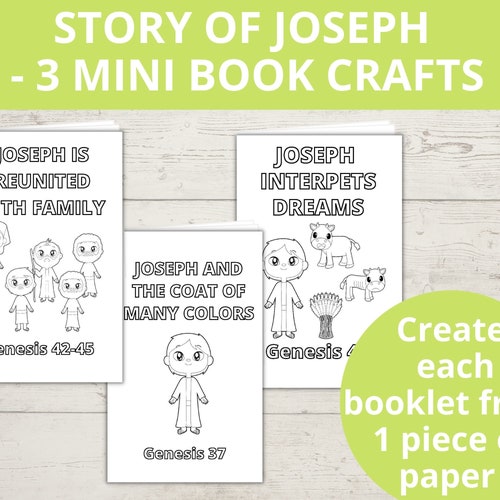 Story of Joseph Booklet // Printable Book About Joseph His - Etsy