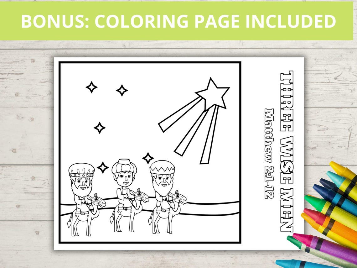 Three Wise Men, Nativity Craft, Christmas Story Book, Bible Story for ...