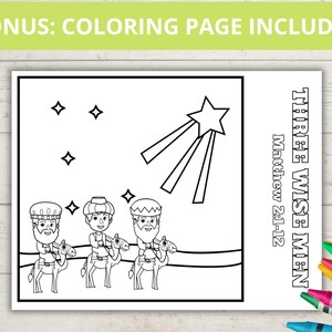 Three Wise Men, Nativity Craft, Christmas Story Book, Bible Story for ...