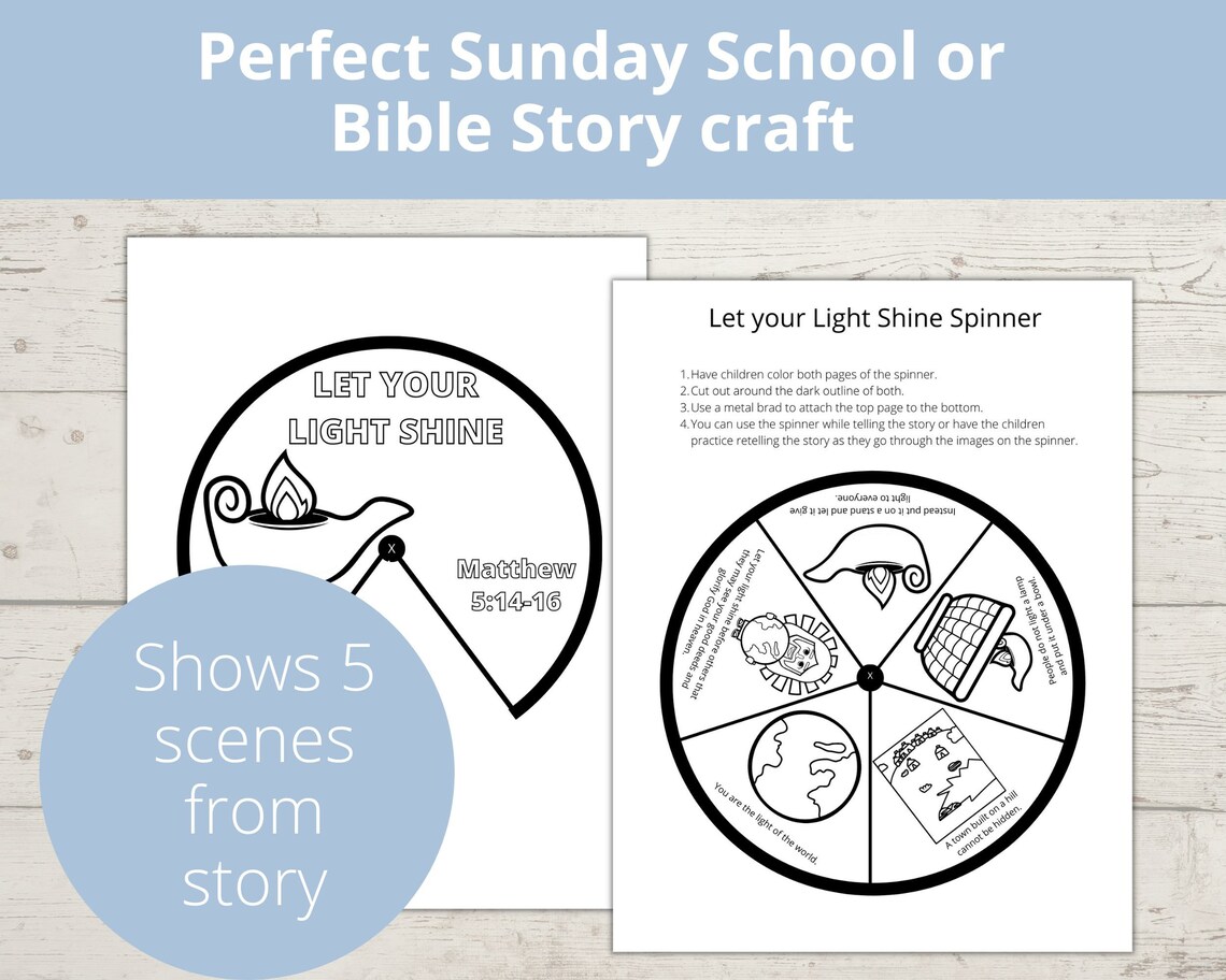 Let Your Light Shine Bible Story Printable City on a Hill - Etsy