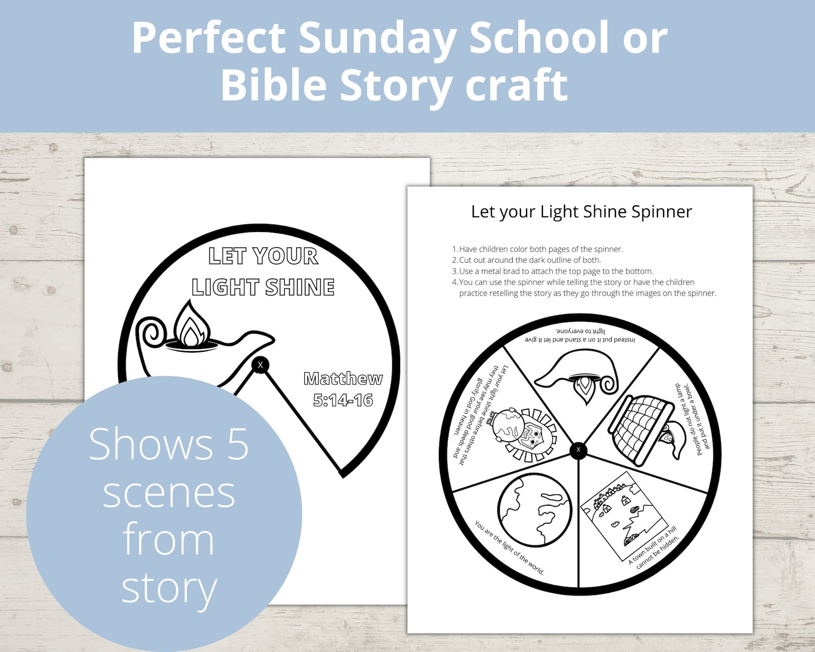 Let Your Light Shine, Bible Story Printable, City on a Hill, Matthew 5 ...