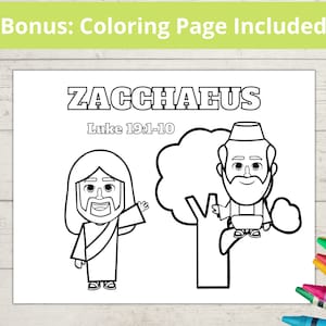 Zacchaeus Craft, Preschool Bible, Homeschool Bible Worksheets, Bible ...