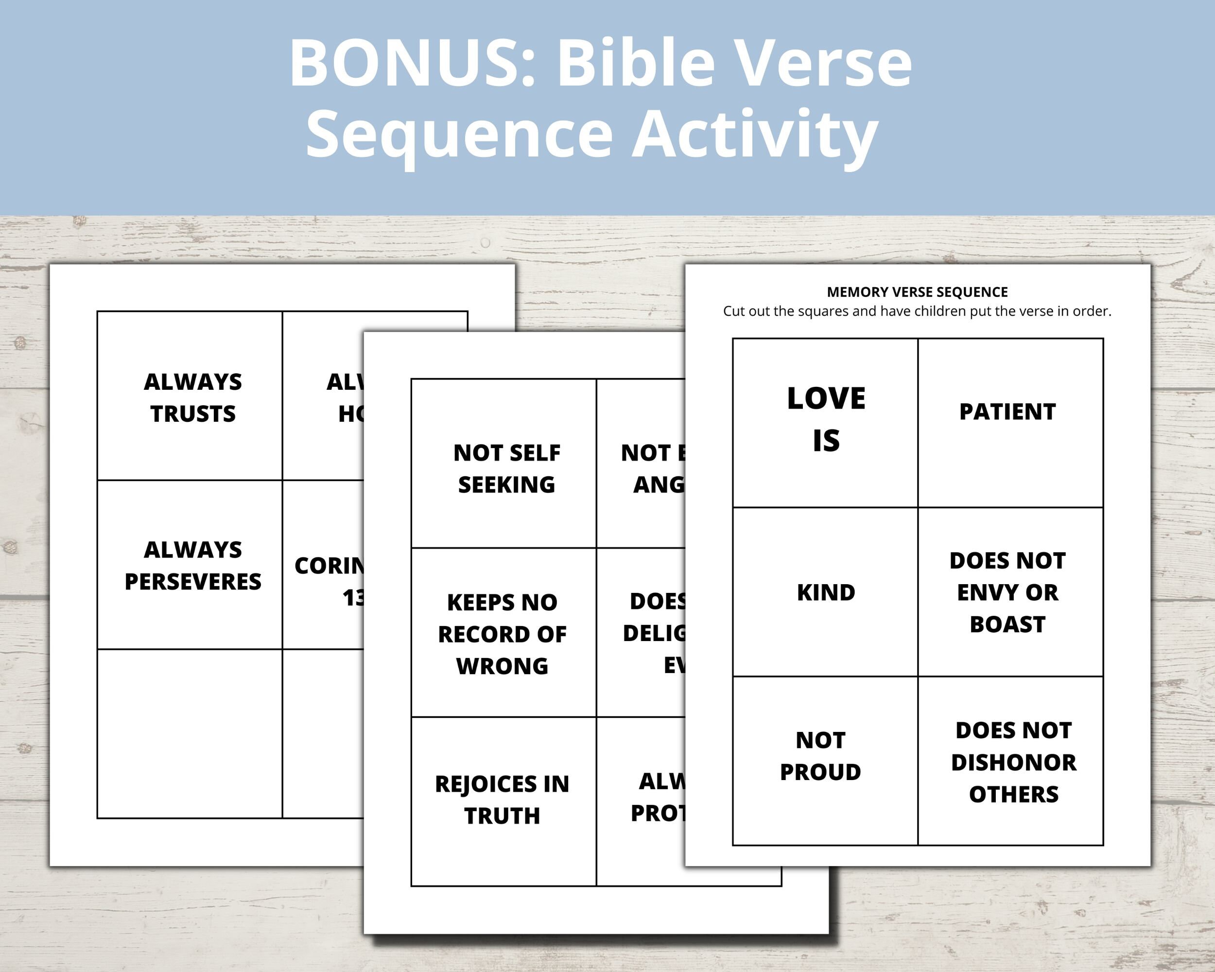 Love is Patient Sunday School Craft, 1 Corinthians 13 Bible Story ...