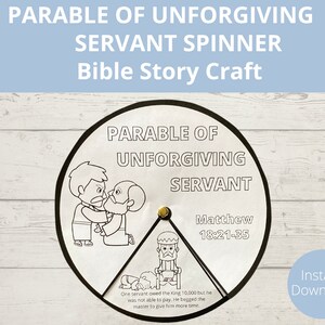 Parable of Unforgiving Servant, Sunday School Activities, Kids Bible ...