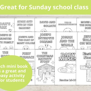 Bible Story Mini Book Bundle, Bible Story Activities, Sunday School ...