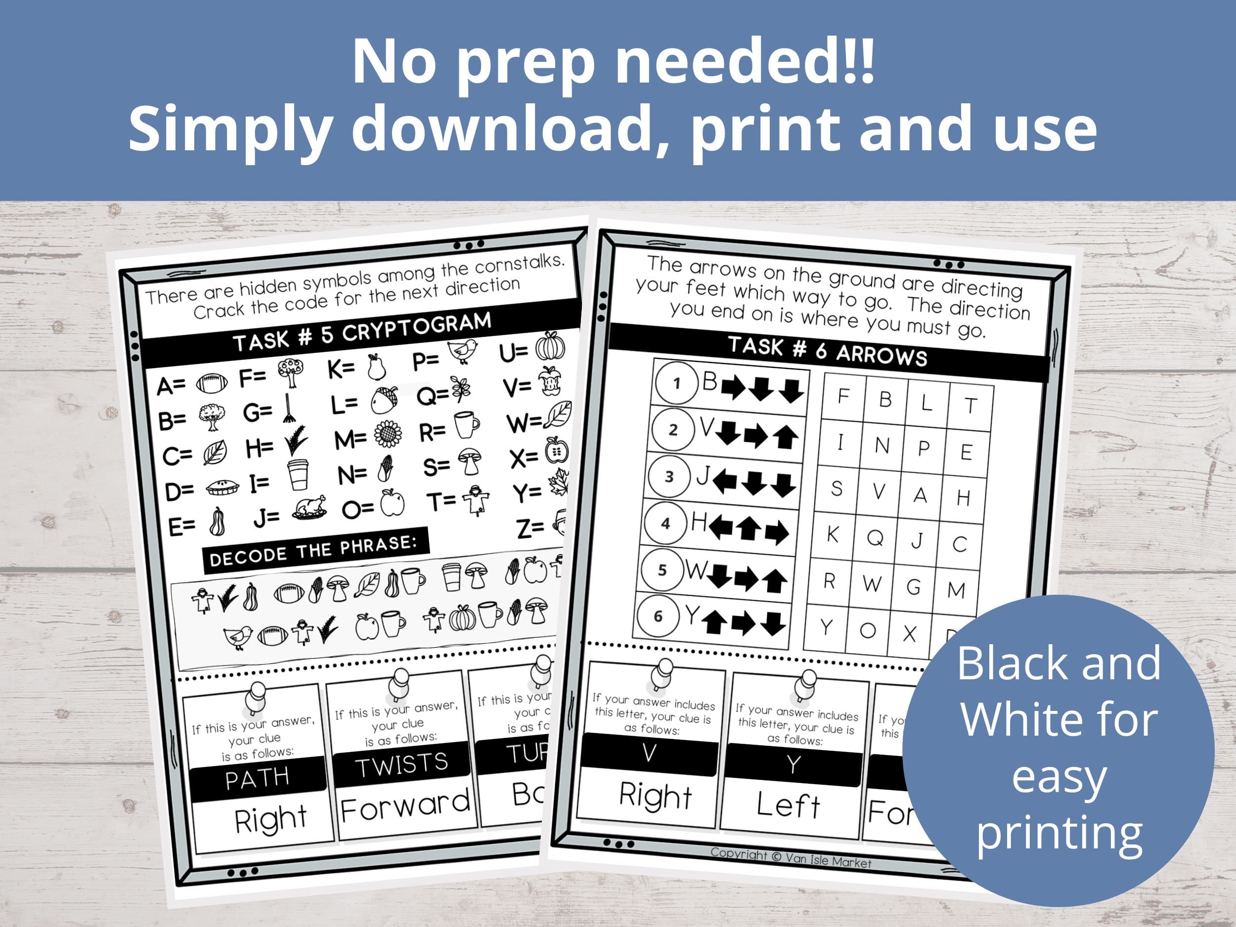 Fall Escape Room for Kids, Escape Room Printable, Thanksgiving Games ...