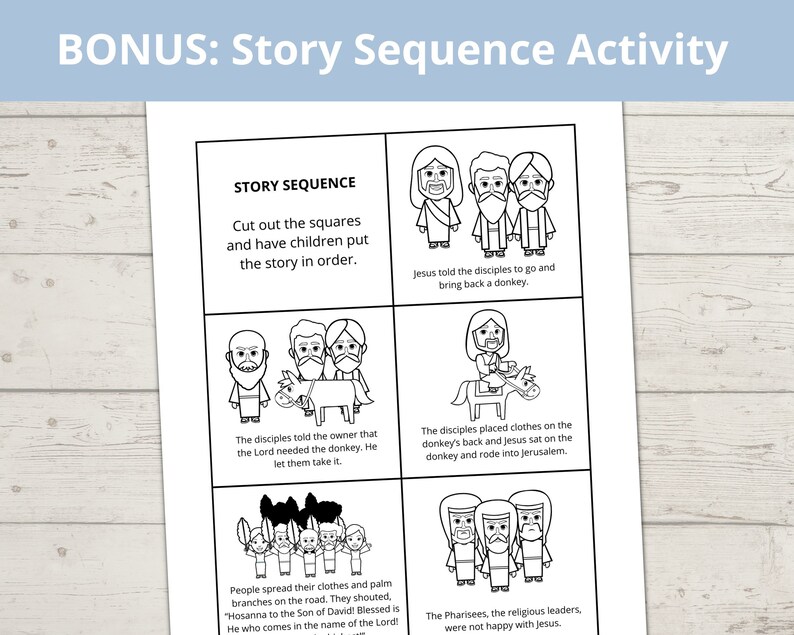 Palm Sunday Activity, Jesus Triumphant Entry to Jerusalem Craft, Easter ...