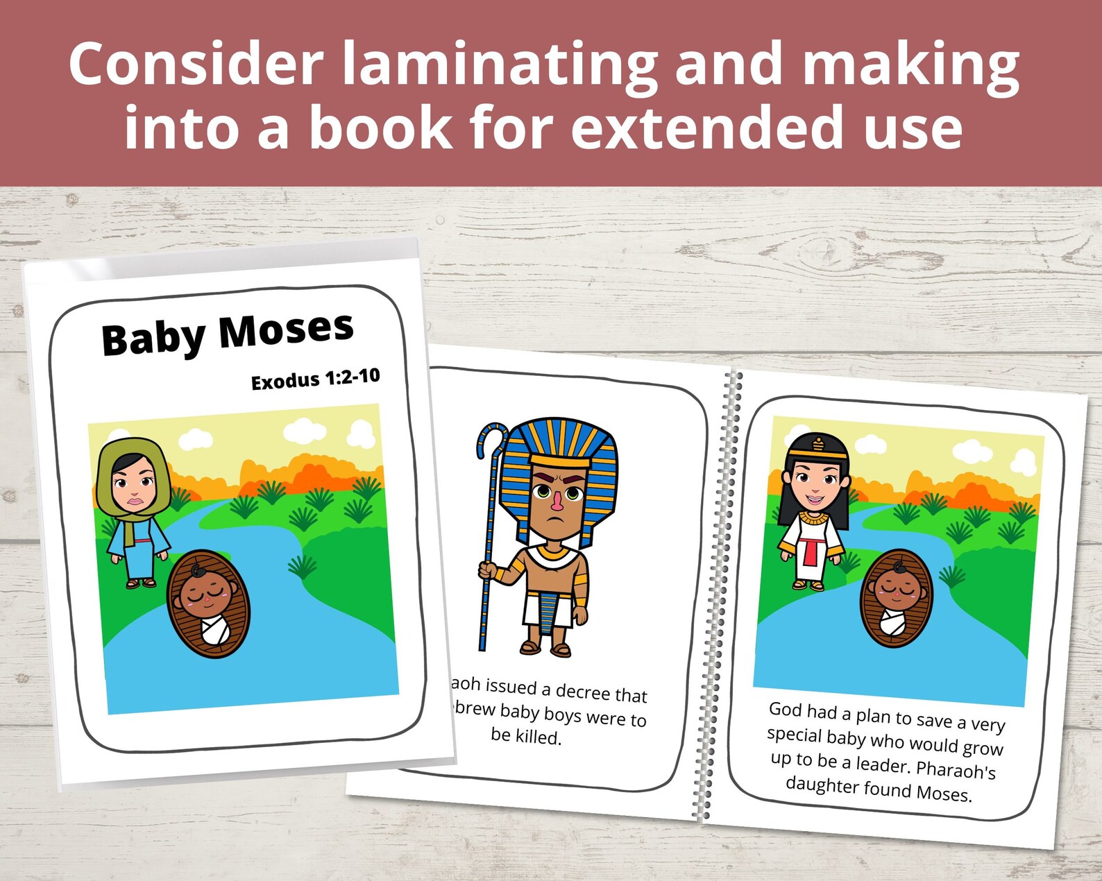 Baby Moses, Moses Bible Lessons, Bible Coloring Pages for Kids, Bible ...