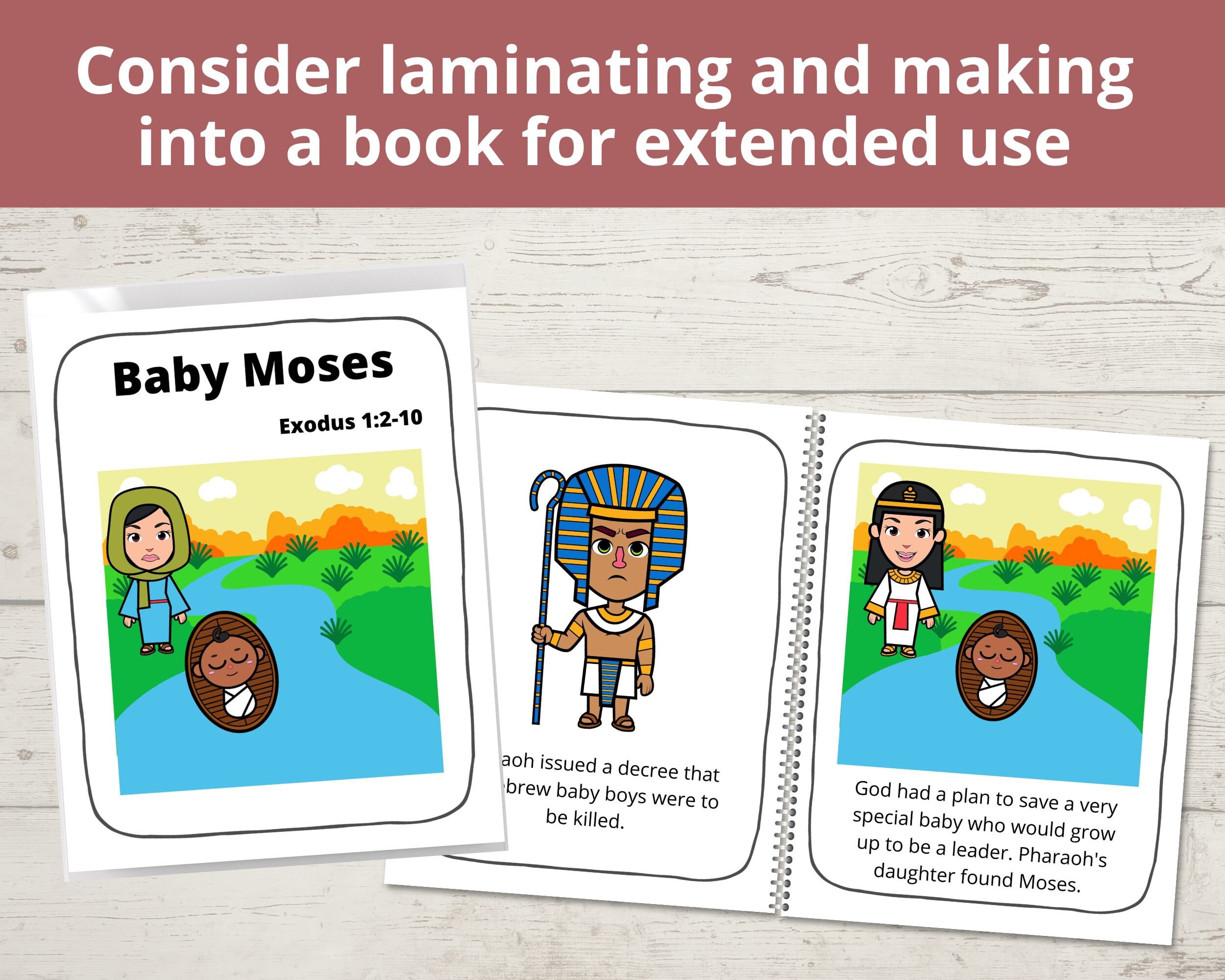 Baby Moses, Moses Bible Lessons, Bible Coloring Pages for Kids, Bible ...