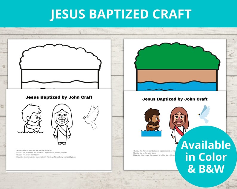 Jesus Baptism, Jesus Baptized by John the Baptist, Bible Story for Kids ...