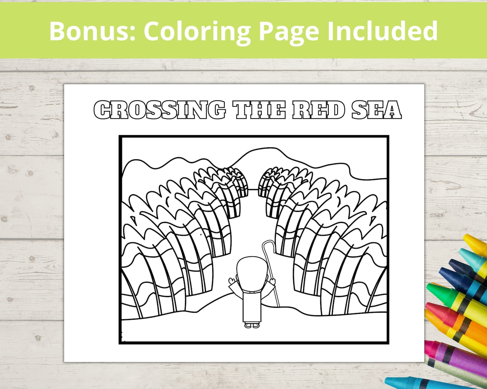 Moses and the Red Sea Craft for Kids, Parting the Red Sea, Bible Story ...