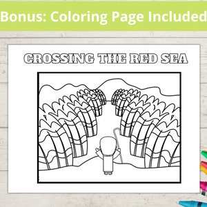 Moses and the Red Sea Craft for Kids, Parting the Red Sea, Bible Story ...