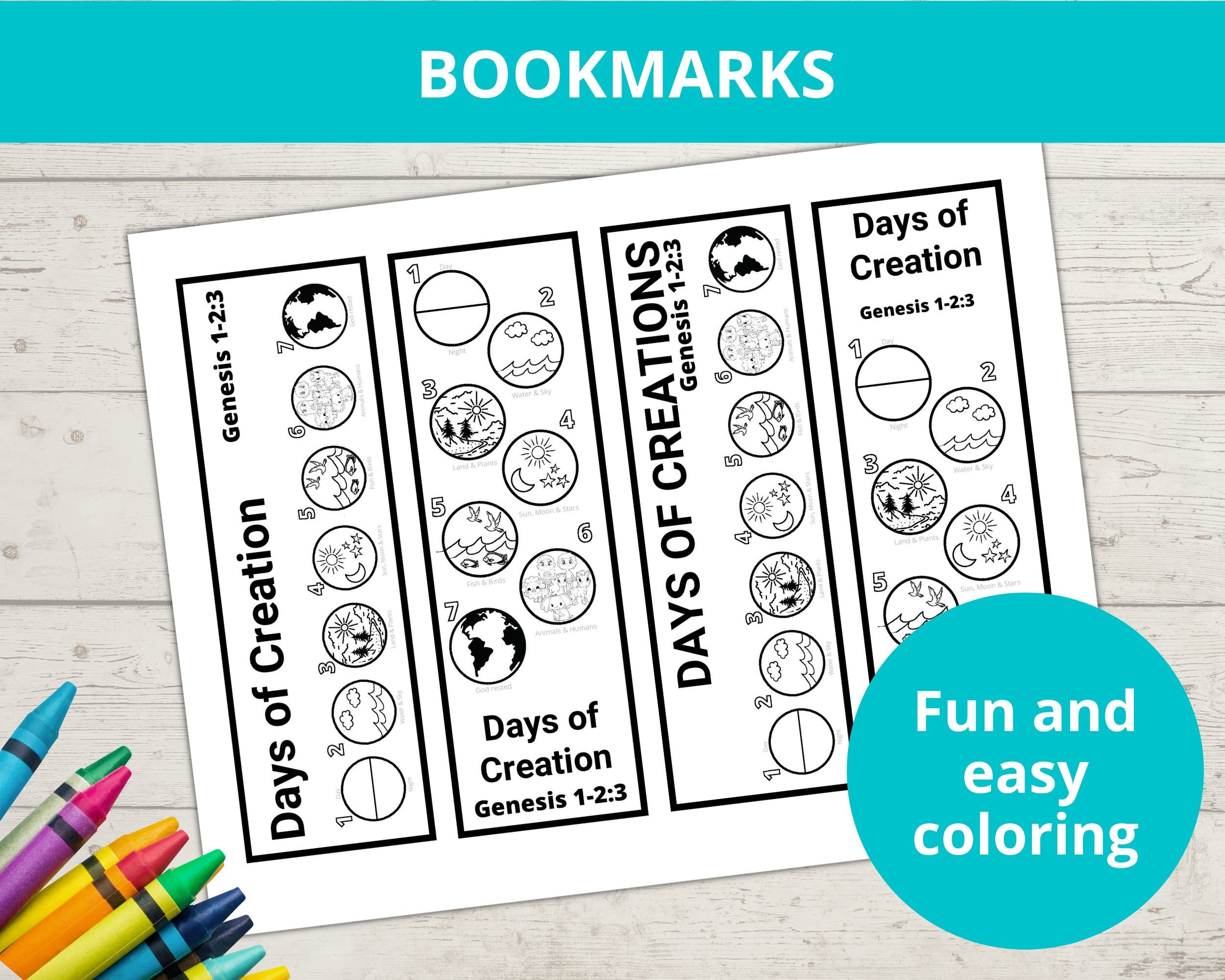 Days of Creation Bible Story Activities, Sunday School Craft, Activity ...