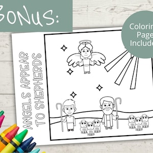 Angels Appear to Shepherds, Christmas Nativity, Church Kids Activity ...