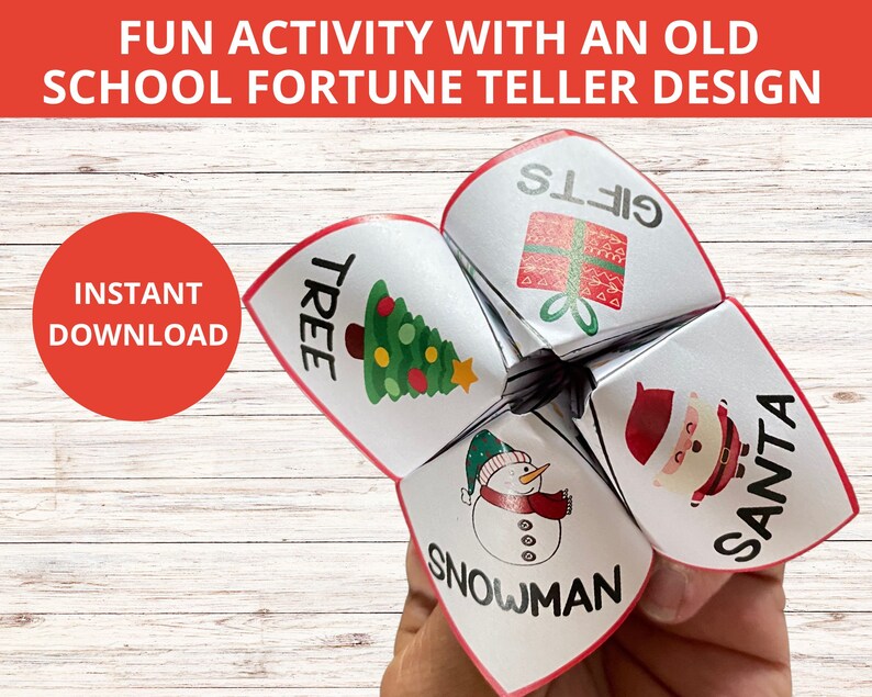 Christmas Joke Teller, Fortune Teller, Cootie Catcher, Christmas Day ...