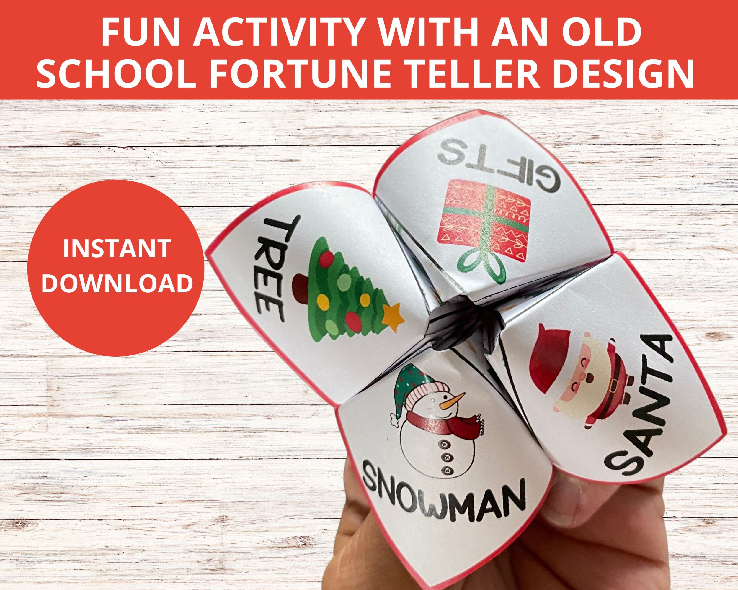 Christmas Joke Teller, Fortune Teller, Cootie Catcher, Christmas Day ...