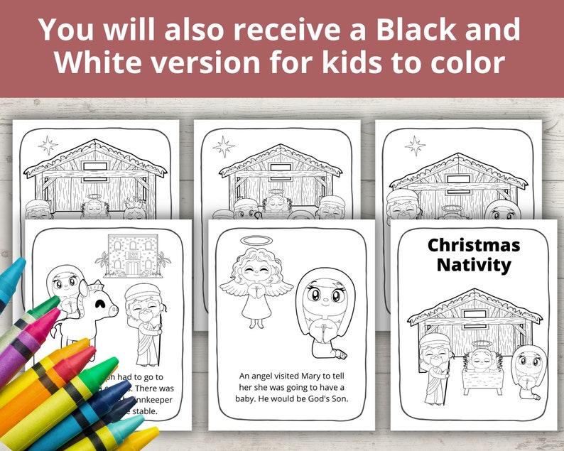 Christmas Story Printable, Birth of Jesus Posters, Christmas Nativity ...