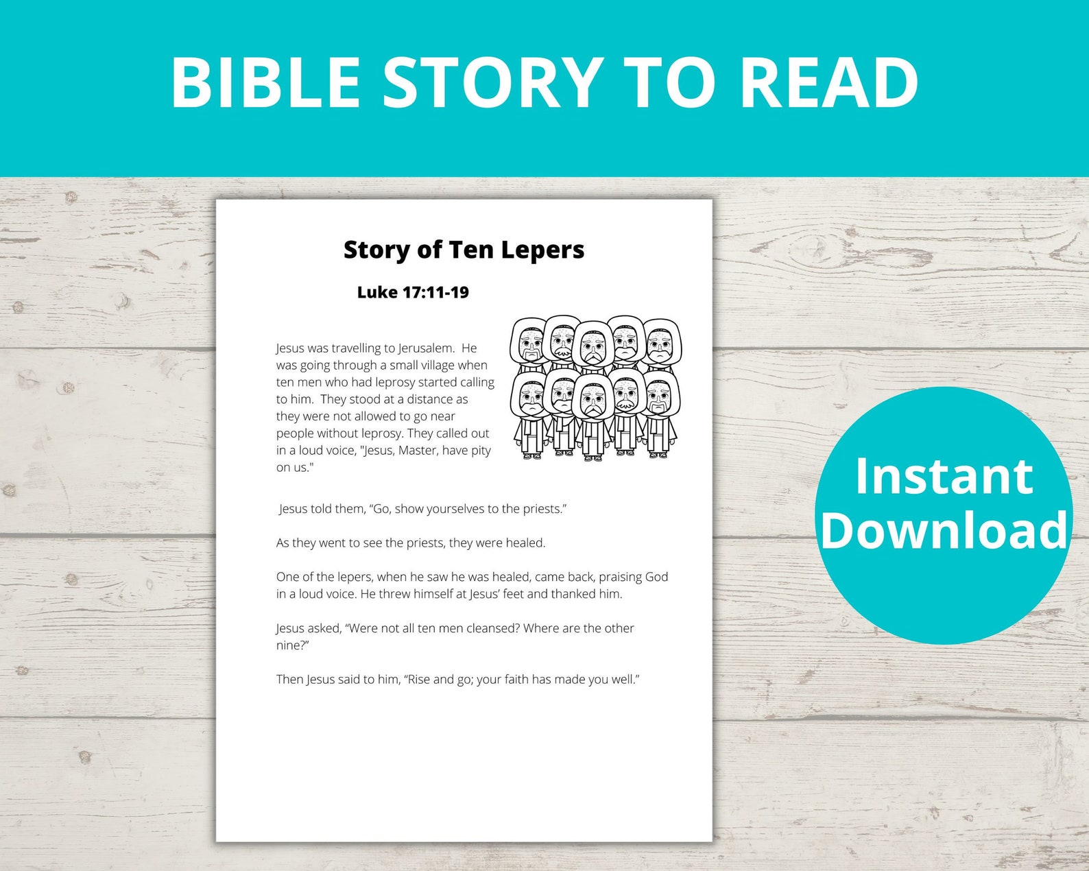 Ten Lepers, Jesus Heals Lepers, Bible Story Crafts, Jesus Heals, Bible ...