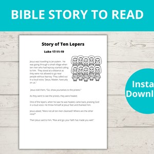 Ten Lepers, Jesus Heals Lepers, Bible Story Crafts, Jesus Heals, Bible ...