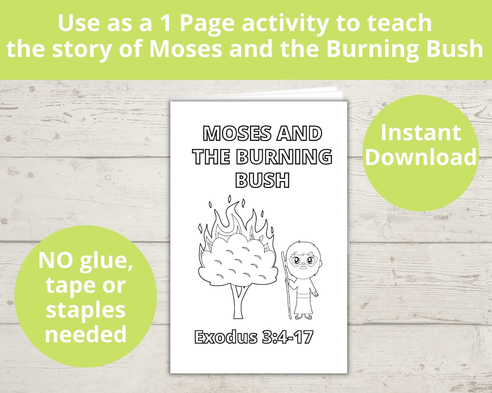 Moses and the Burning Bush Sunday School Craft, Old Testament Bible ...