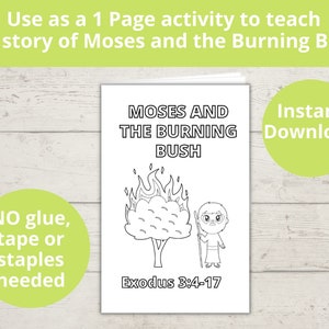 Moses and the Burning Bush Sunday School Craft, Old Testament Bible ...