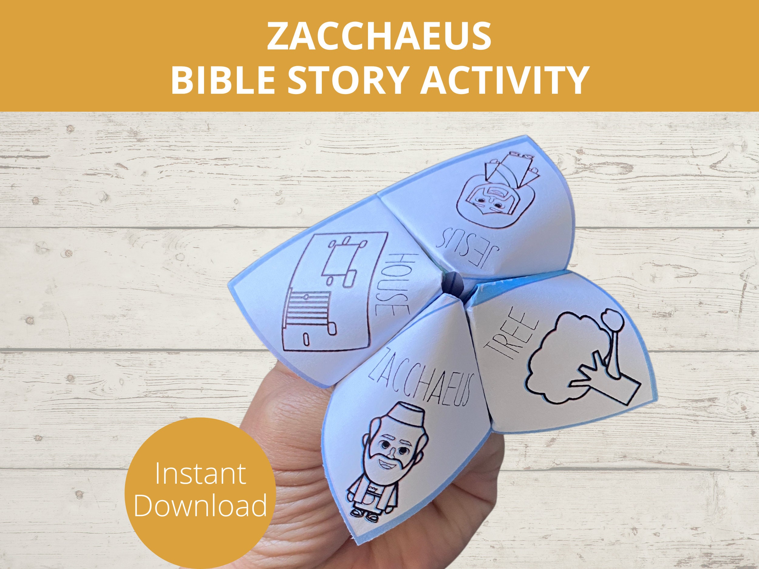 Zacchaeus Craft, Fortune Teller, Cootie Catcher, Zacchaeus the Tax ...