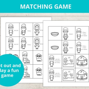 Jacob and Esau, Bible Story for Kids, Sunday School Activity, I Spy ...