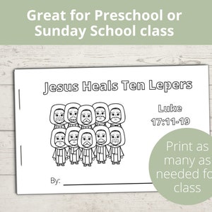 Jesus Heals the Lepers, Sunday School Craft, Miracles of Jesus, Luke 17 ...