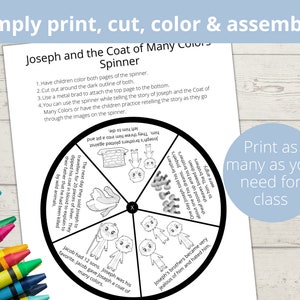Joseph and Coat of Many Colors, Story of Joseph, Sunday School Craft ...