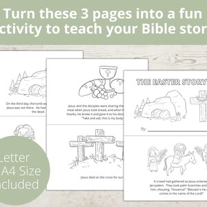 Easter Story Printable for Kids, Jesus on the Cross Craft, Story of ...