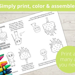 Moses and the Burning Bush Sunday School Craft, Old Testament Bible ...