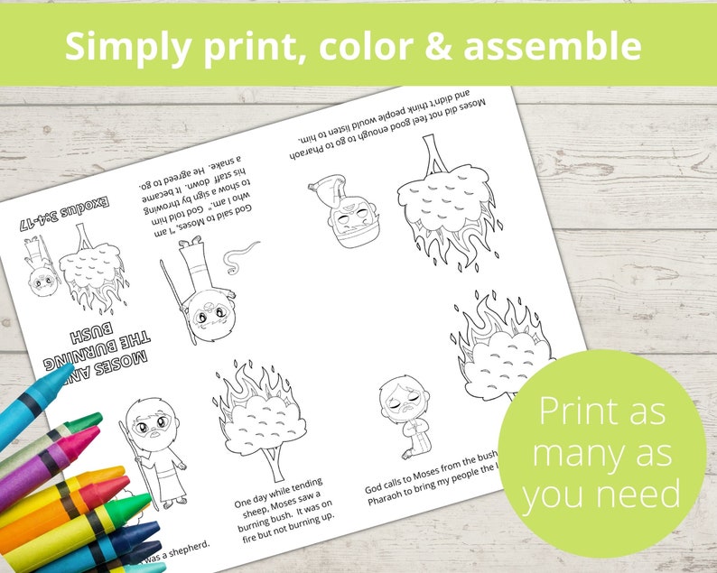 Moses and the Burning Bush Sunday School Craft, Old Testament Bible ...