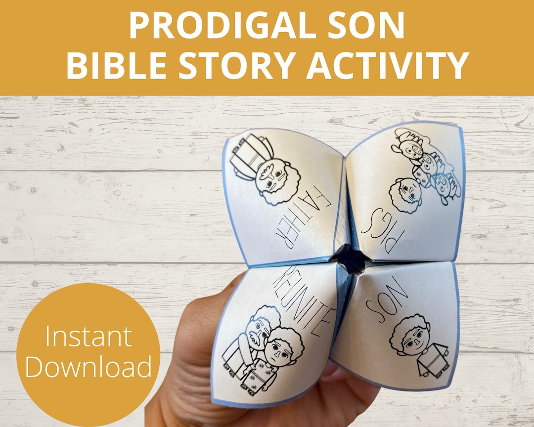 Prodigal Son Bible Story Activity Sunday School Craft - Etsy UK