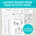 Jesus Raises Lazarus From the Dead Bible Story Activities - Etsy